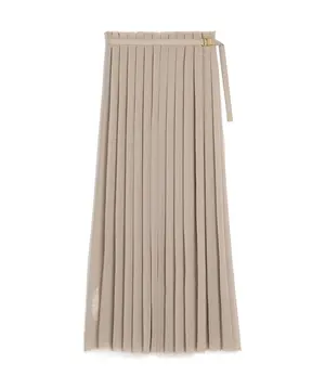 AMI Paris Pleated Maxi Skirt - Grey