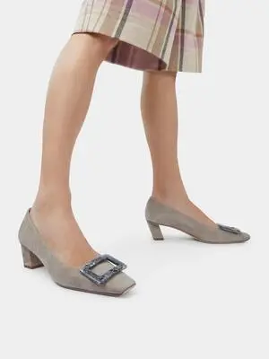ROGER VIVIER Belle Vivier Square-toe Pumps With Resin Buckle