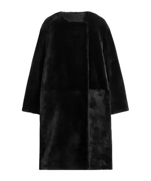 TOTEME Collarless Coat - Black