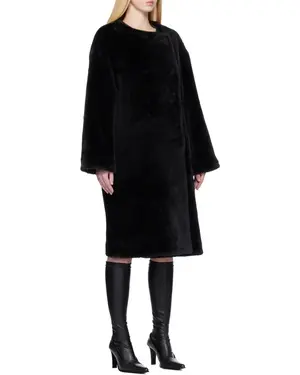 TOTEME Collarless Coat - Black