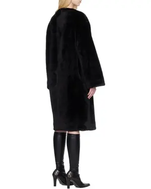 TOTEME Collarless Coat - Black