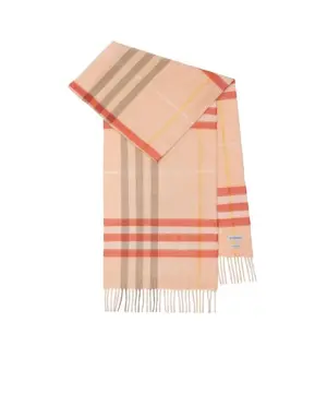 Burberry Checked Fringed-edge Scarf - Teacup