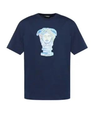 Versace Medusa Head-embroidered Crewneck T-shirt