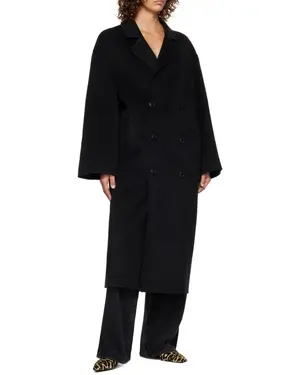 Loulou De Saison Double-breasted Wool Coat - Black