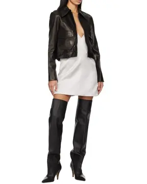 Khaite The Cordelia Leather Jacket