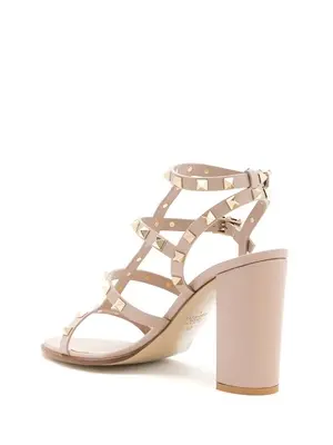 Valentino Garavani Rockstud Ankle Strap Sandal 90 Mm - Nude
