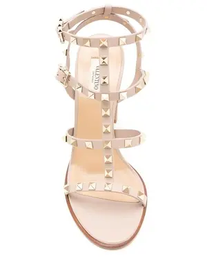 Valentino Garavani Rockstud Ankle Strap Sandal 90 Mm - Nude