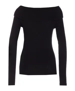 LISA YANG Claudina Off-the-shoulder Long-sleeve T-shirt - No