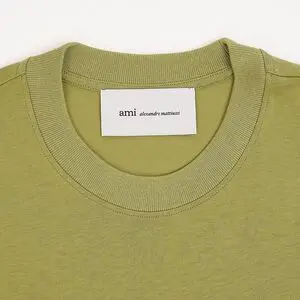 AMI Paris Crewneck T-shirt With Embroidered Logo - No