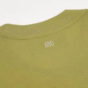 AMI Paris Crewneck T-shirt With Embroidered Logo - No
