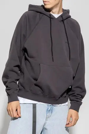 Off-White Diagonal Stripe Cotton Hoodie