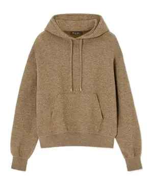 Loro Piana Drawstring Knitted Hooded Jumper
