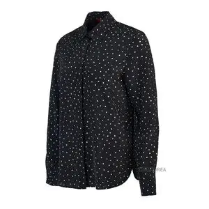 Max Mara Printed Silk Shirt With Gemstone Buttons
