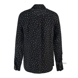 Max Mara Printed Silk Shirt With Gemstone Buttons
