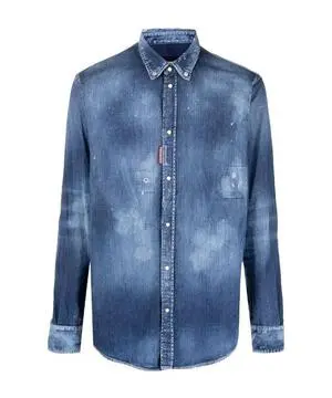 Dsquared2 Distressed Effect Denim Shirt
