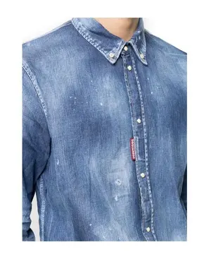 Dsquared2 Distressed Effect Denim Shirt