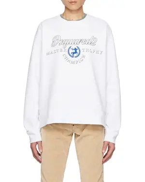 Dsquared2 Crewneck Sweatshirt With Champion Print - White