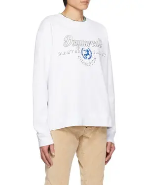 Dsquared2 Crewneck Sweatshirt With Champion Print - White