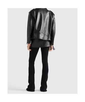 Prada Leather Mini Skirt With Snap Front Closure