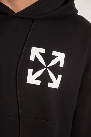 Off-White Arrows Logo Print Cotton Hoodie