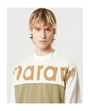 Isabel Marant Étoile Two-tone Crewneck Sweatshirt With Logo