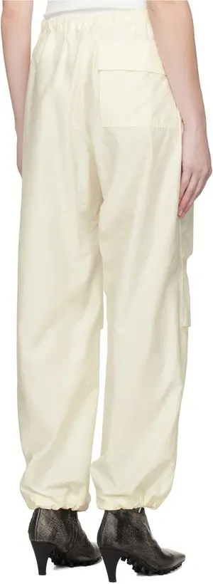 Acne Studios Wide-leg Drawstring Trousers With Frill Detail