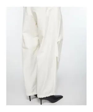 Acne Studios Wide-leg Drawstring Trousers With Frill Detail