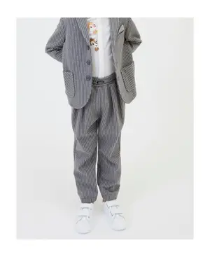 Monnalisa Striped Tailored Jogger Trousers