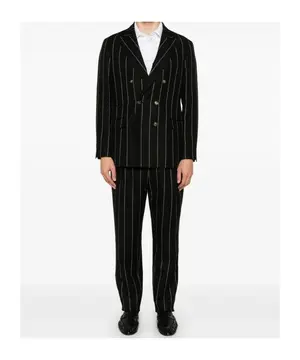 Brunello Cucinelli Pinstriped Suit - Black