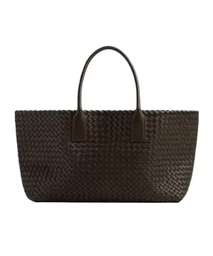 Bottega Veneta Intrecciato Leather Tote Bag - Brown
