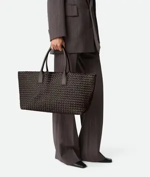Bottega Veneta Intrecciato Leather Tote Bag - Brown
