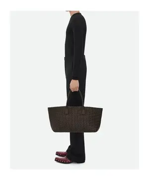 Bottega Veneta Intrecciato Leather Tote Bag - Brown