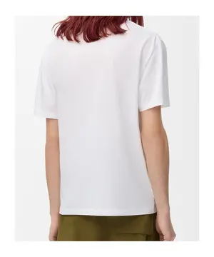 Loewe Logo Embroidered Relaxed Fit T-shirt - White