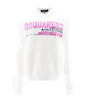 Dsquared2 Crewneck Sweatshirt With Logo Print - White