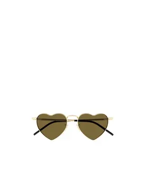 Saint Laurent Loulou Heart-frame Sunglasses - Green