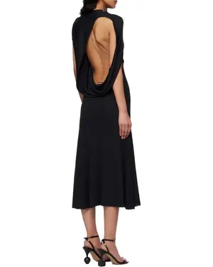 Jacquemus Asymmetrical Drape Dress