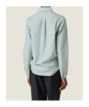 Miu Miu Logo Embroidered Checked Shirt