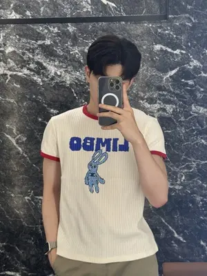 Celine Regular T-shirt In Ribbed Cotton Jersey