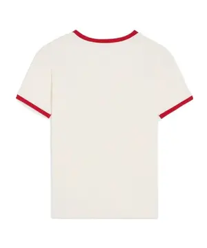 Celine Regular T-shirt In Ribbed Cotton Jersey