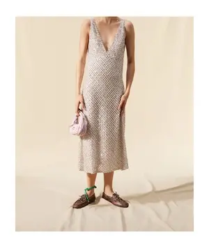 Miu Miu Embroidered Chiffon Dress