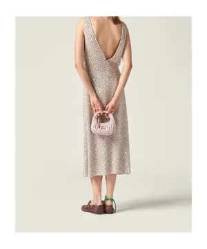 Miu Miu Embroidered Chiffon Dress