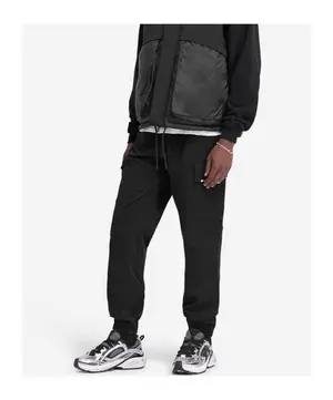 REPRESENT Elasticated Cargo Pants With Metal Bar Logo - Black