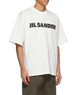 JIL SANDER Logo Crewneck T-shirt - White