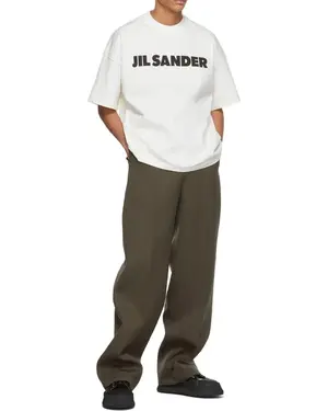 JIL SANDER Logo Crewneck T-shirt - White