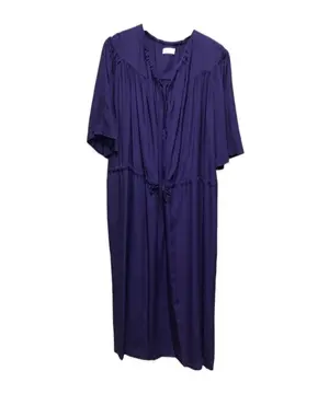Dries Van Noten Short Sleeve Pleated Drawstring Dress