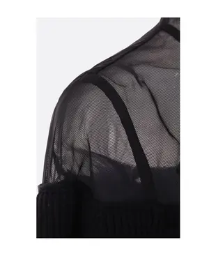 Sacai Chiffon Insert Knitted Pullover