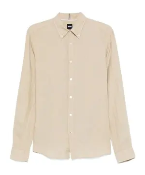 Hugo Boss Long Sleeved Logo Embroidered Shirt