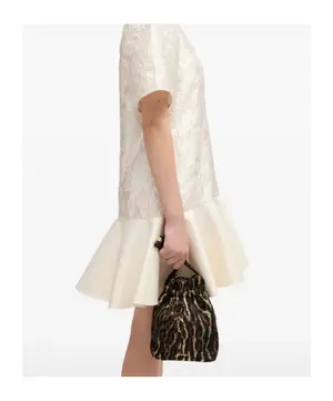 GANNI Metallic Bouclé Pouch Bag