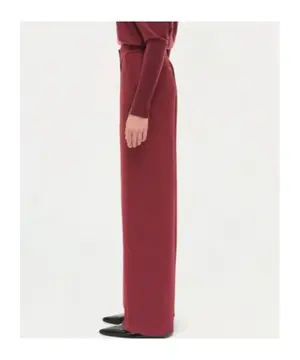 Simkhai Kyra Satin Wide Leg Pants - Cranberry