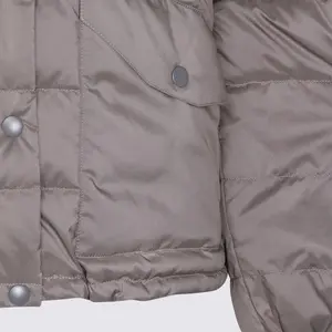 Miu Miu Quilted Down Jacket With Hood - Grey